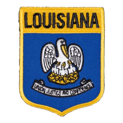 LouIsiana State Flag Shield Patch, United States of America Patches | eBay