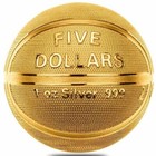 BASKETBALL Spherical 1 Oz Silver Prooflike Coin 5$ Samoa 2020 Gold ...
