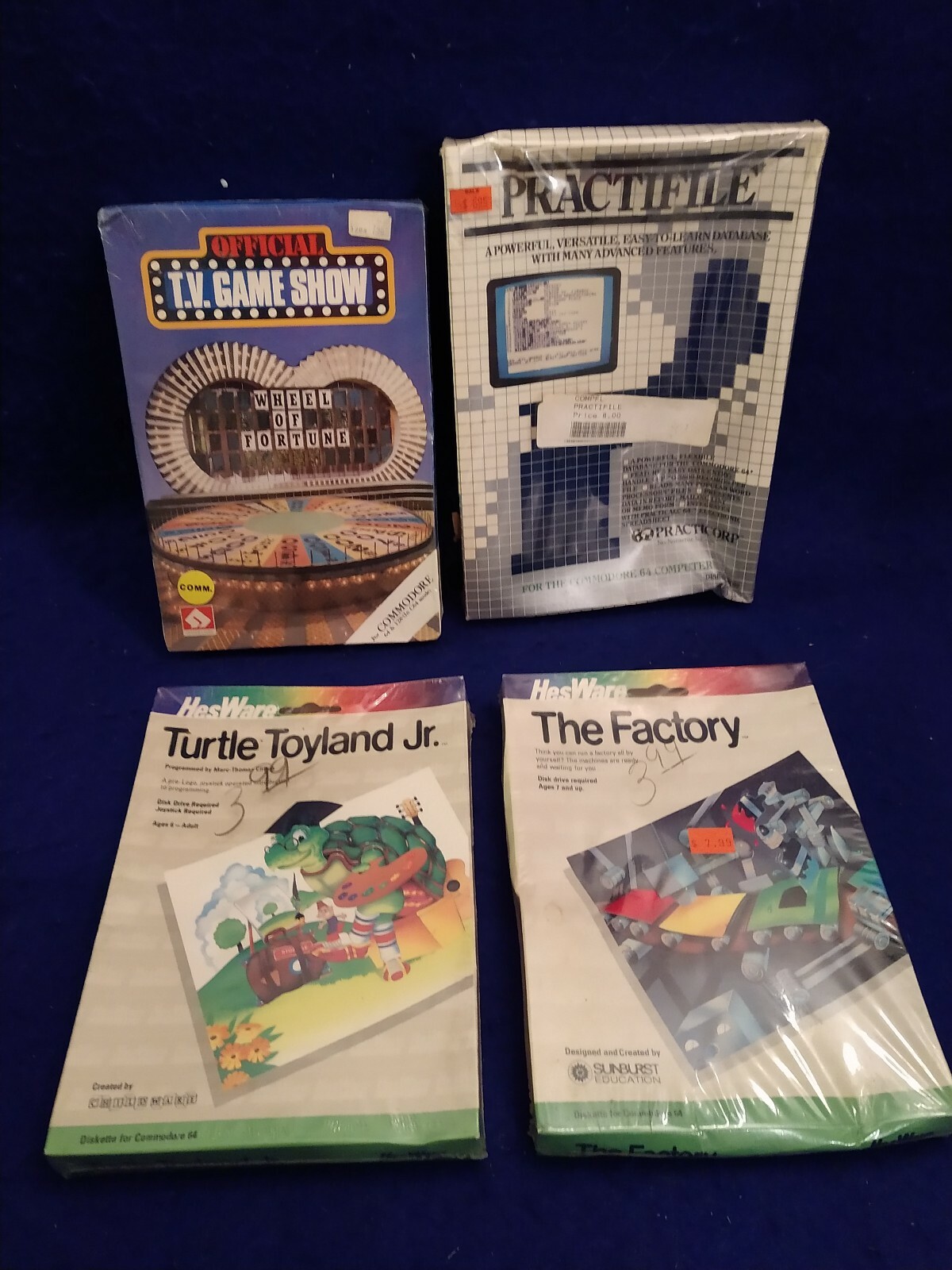 4 NEW Commodore 64 Games -The Factory Turtle Toyland Wheel of Fortune ...