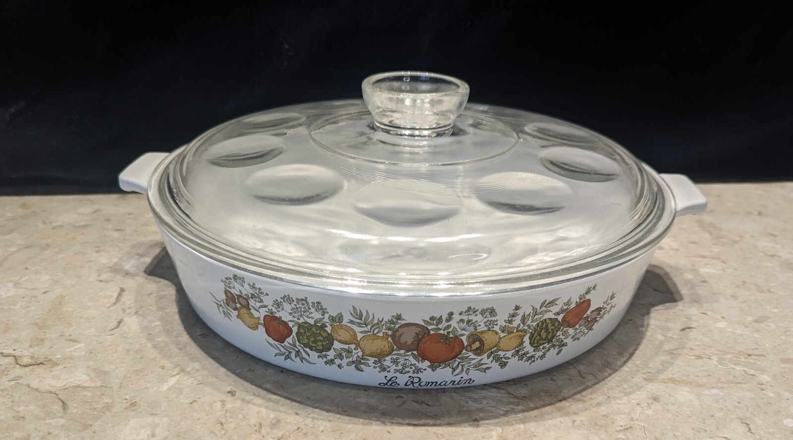 Vintage CorningWare Corning Ware Le Romarin BS10, 25cm Round Buffet ...
