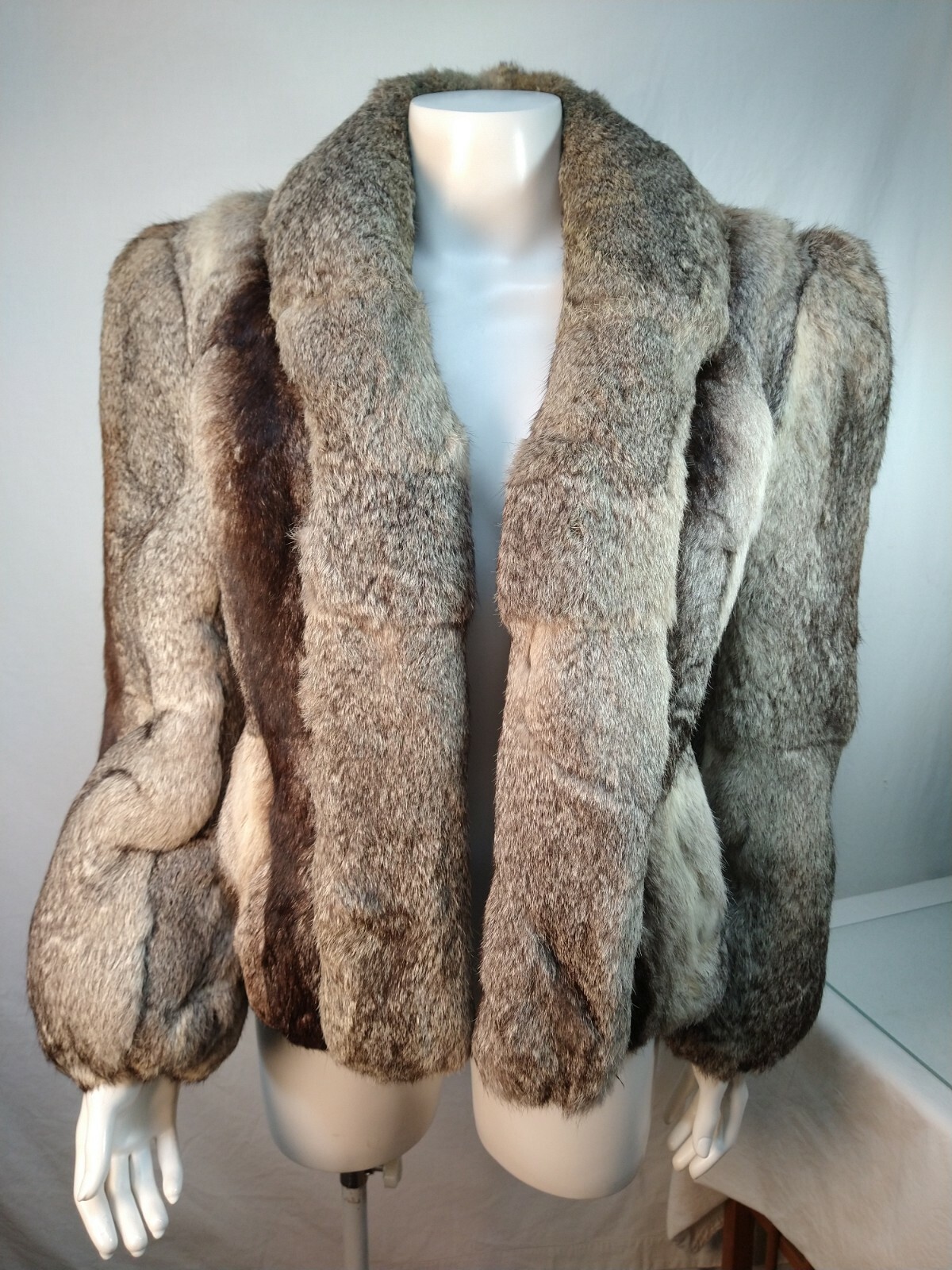 FABULOUS GENUINE RABBIT Size M REAL FUR COAT JACKET | eBay