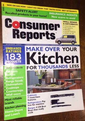 Consumer Reports Magazine August 2004 Make Over Your Kitchen For ...