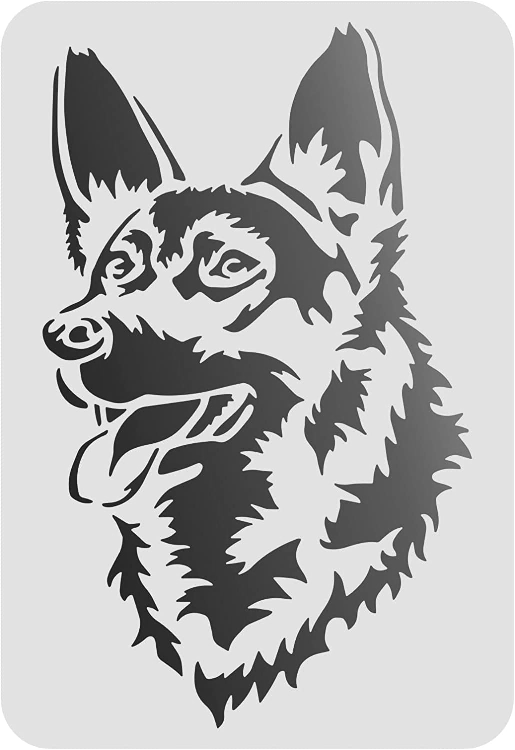 6.5"x10" Clear Plastic Stencil - Dog (RO39) | eBay