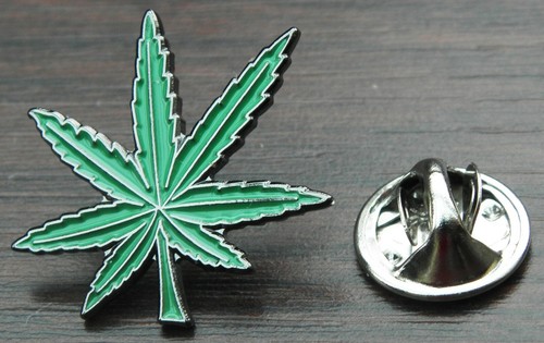 Cannabis Leaf Lapel Hat Cap Tie Pin Badge Marijuana Weed Pot Brooch ...