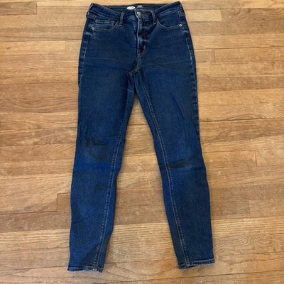 Old Navy Rockstar Super Skinny High Rise dark wash jeans pants size 6 ...
