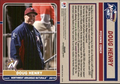 Doug Henry 2019 Grandstand Northwest Arkansas Naturals RC Card FREE ...
