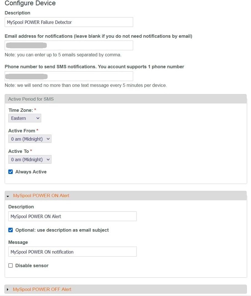 Power Failure Detector with Text Message and Email Alerts. Sends SMS ...