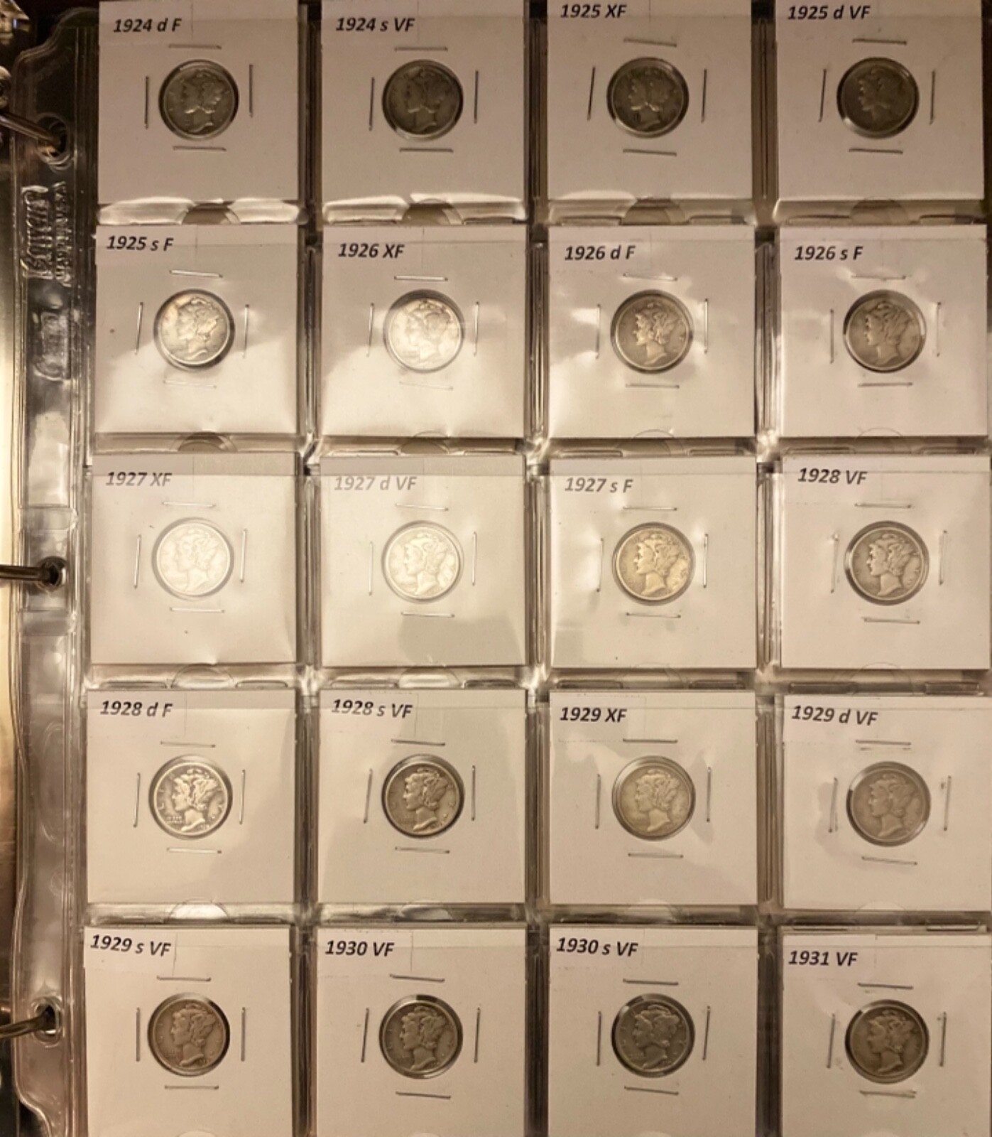 Complete Mercury Dime Set 1916-1945 | eBay