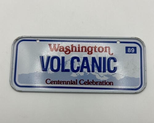Washington State Volcanic Mini Bicycle 1989 Post Cereal Metal License ...