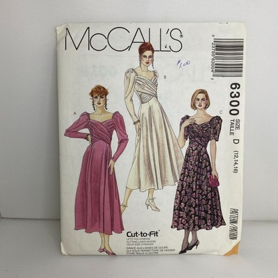 #6300 McCalls Misses Dress Sewing Pattern SIZE 12-16 | eBay