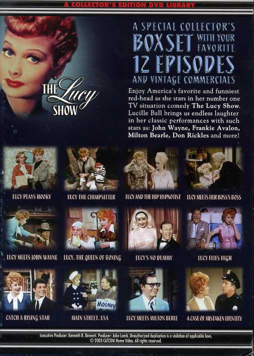 The Lucy Show DVD COLLECTION 3 DISC 12 Episode Lucille Ball TV SET 1962 ...