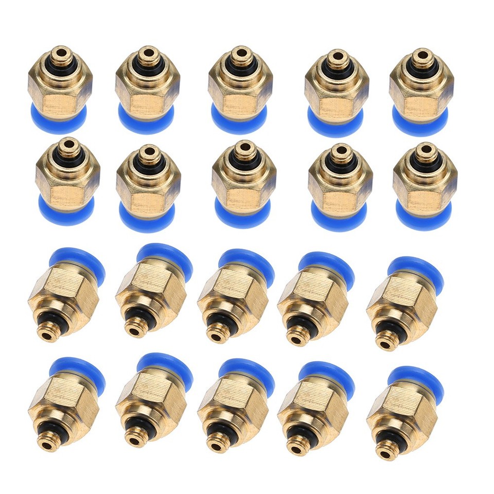 4mm Air Pipe Pneumatic Quick Fittings Male Thread Straight Push In BBWE ...