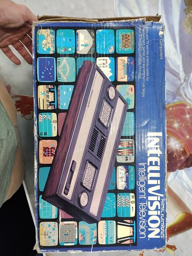 MATTEL INTELLIVISION CONSOLE VINTAGE VIDEO GAME SYSTEM COMPLETE IN BOX ...