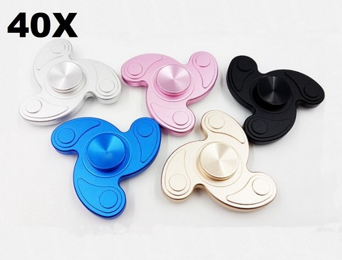 40pcs Bulk Wholesale Tri Metal Fast Spin Cyclone Spinner Finger Toys ...