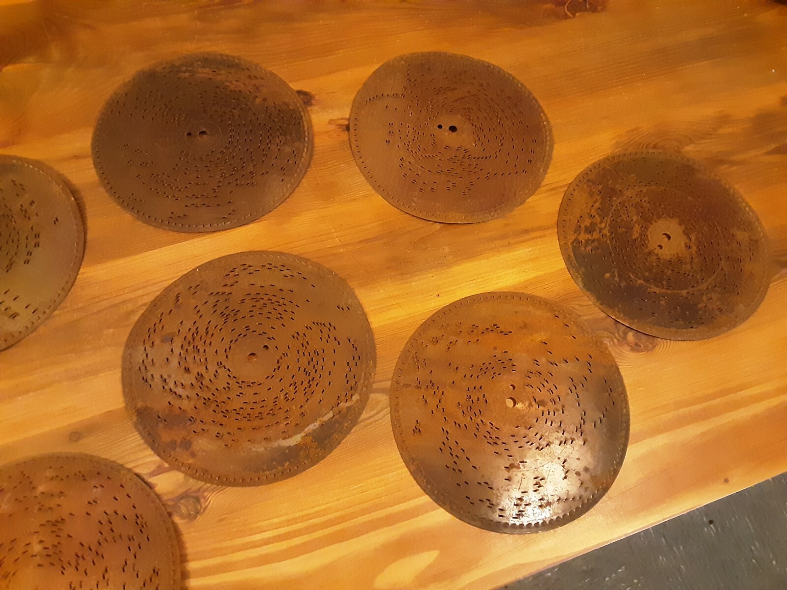 Konvolut Polyphon Platten Symphonion Kalliope 23 cm Durchmesser 9 ...