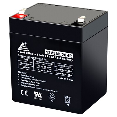 12V 5AH BATTERY REPL. RITAR RT SERIES RT-1250 F1 | eBay