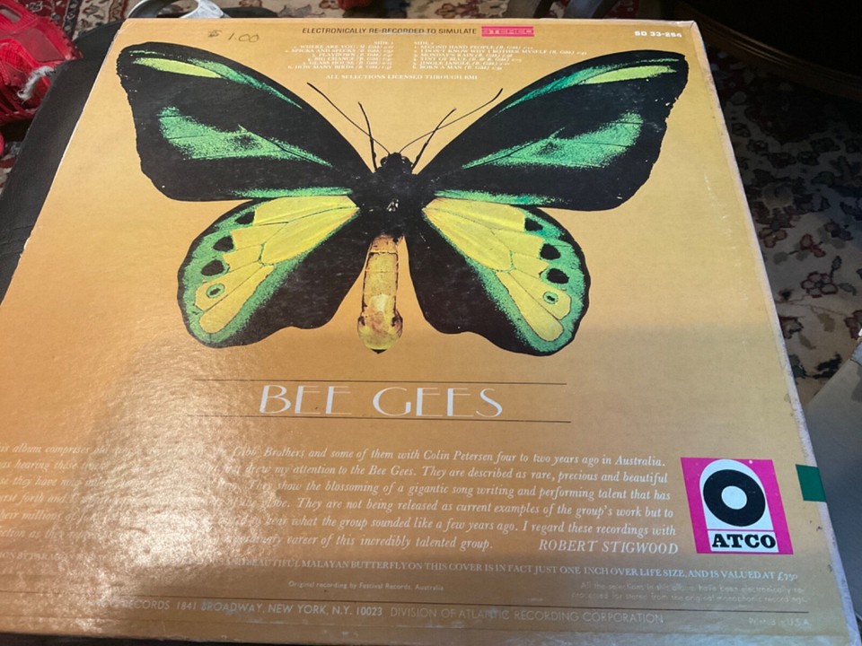 BEE GEES RARE PRECIOUS & BEAUTIFUL, 1968 VINYL LP, ATCO RECORDS, EX TO ...