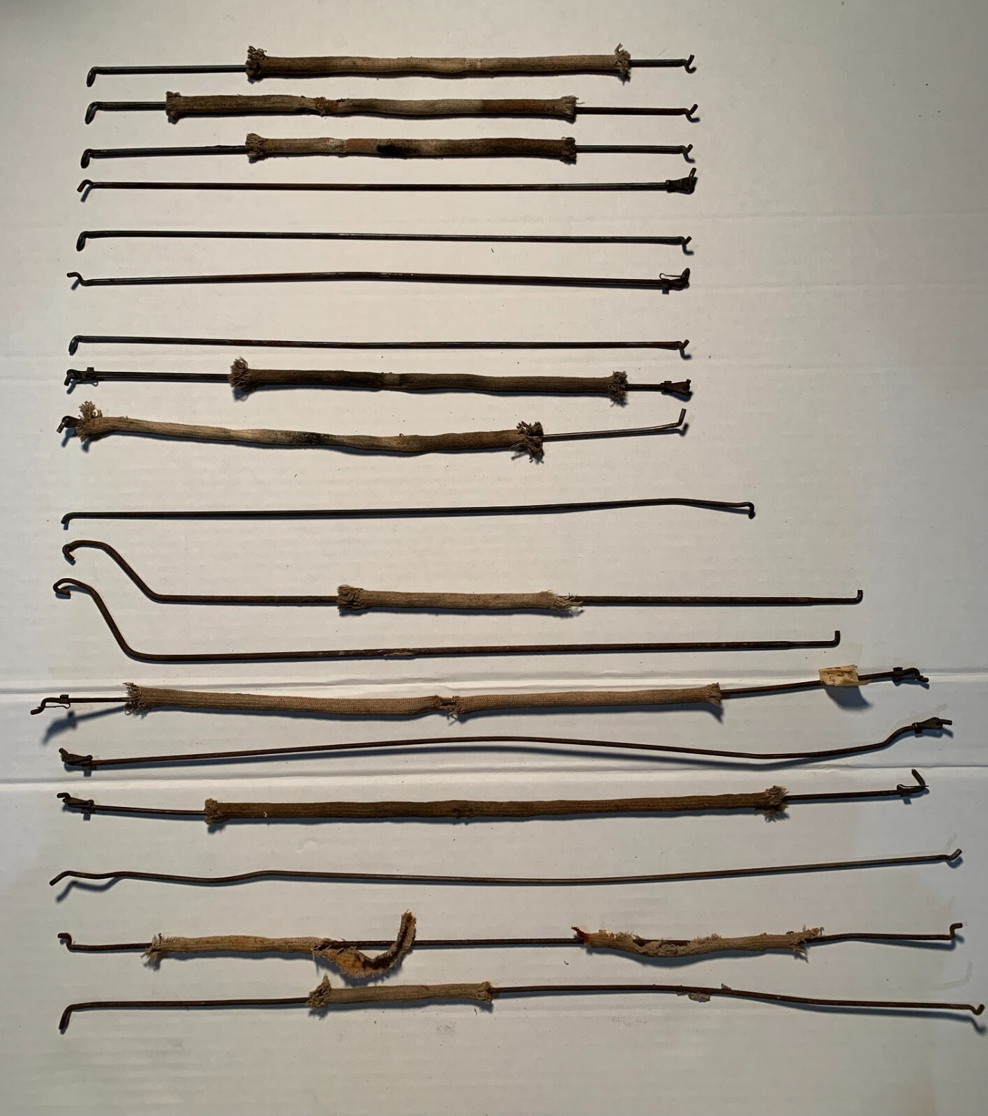 1955 56 1957 Chevy Door Handle Latch Rods W/ Cloth Clips Hardtop Sedan ...