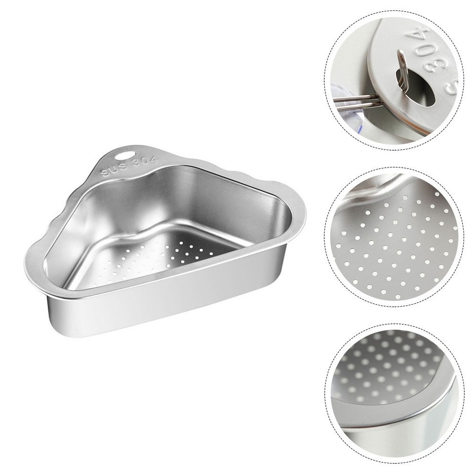 Kitchen Multi-functional Drain Basket Food Holder for Sink Corner | eBay UK