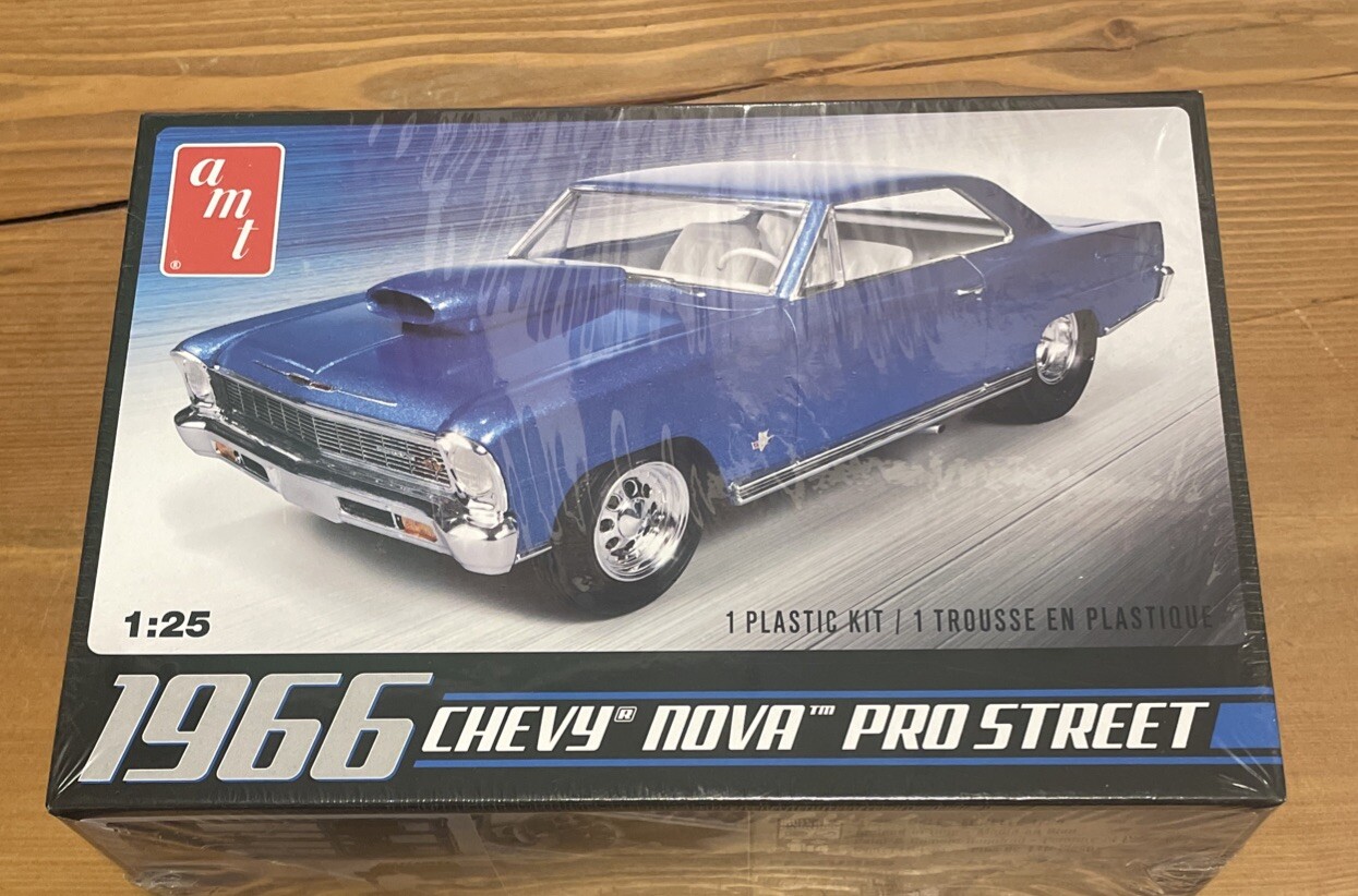 AMT: 1966 Chevy Nova - Pro Street Model Car Kit- 1:25 Scale *Factory ...