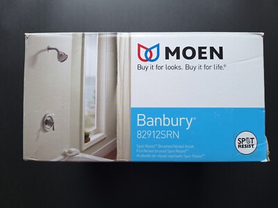 Moen Single Handle Shower Faucet with Valve - Brushed Nickel (82912SRN ...