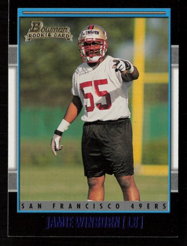 2001 Bowman #195 Jamie Winborn RC Rookie San Francisco 49ers Football ...
