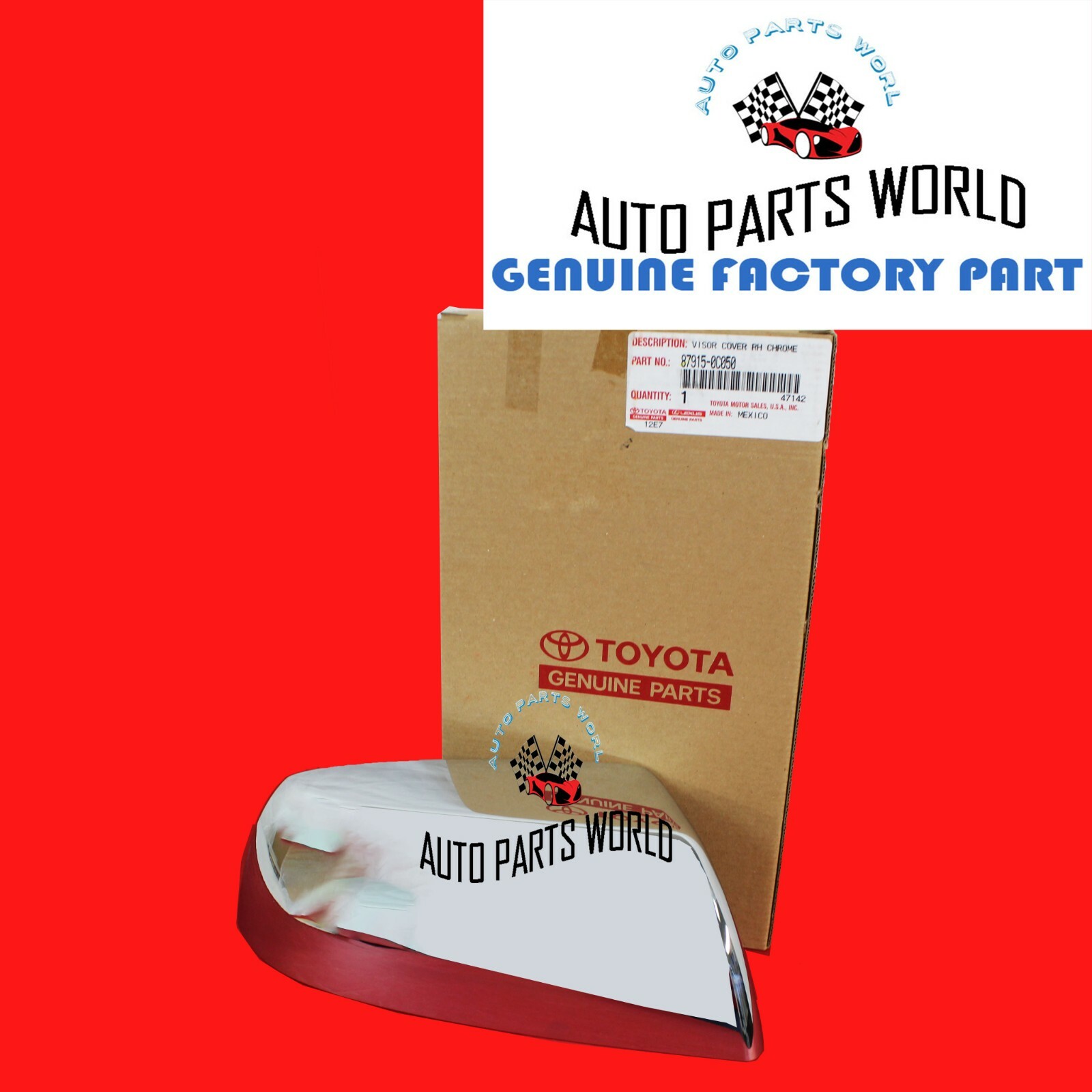 GENUINE TOYOTA 08-21 SEQUOIA TUNDRA PASSENGER CHROME MIRROR COVER 87915 ...