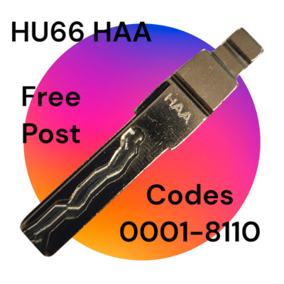 VOLKSWAGEN VW HAA CAR KEY BLADE CUT TO CODE OR PHOTO GOLF PASSAT POLO ...