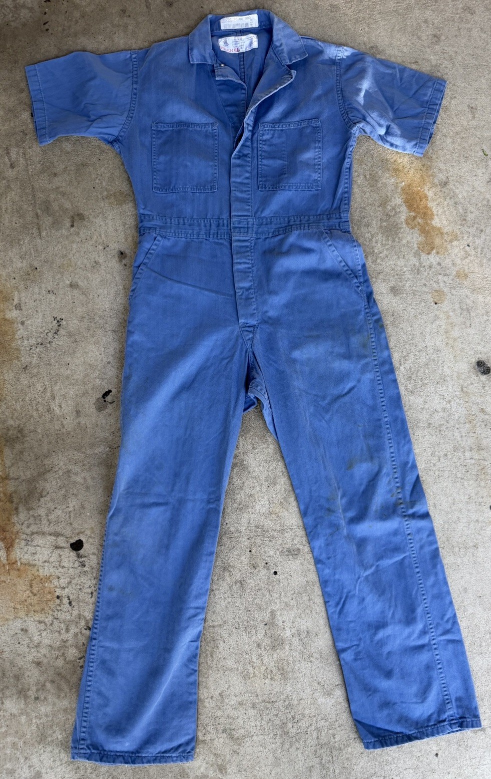 Vtg Euclid Union Made HBT Work Coveralls Short Sleeve Blue Size 38 ...