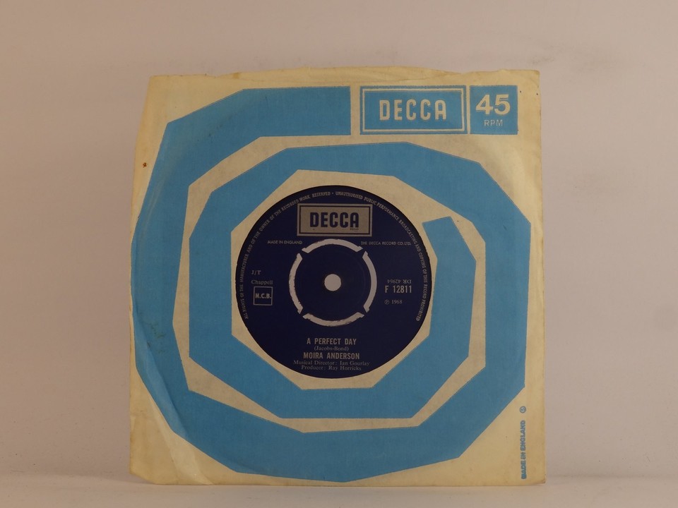MOIRA ANDERSON A PERFECT DAY (118) 2 Track 7" Single along with Company ...