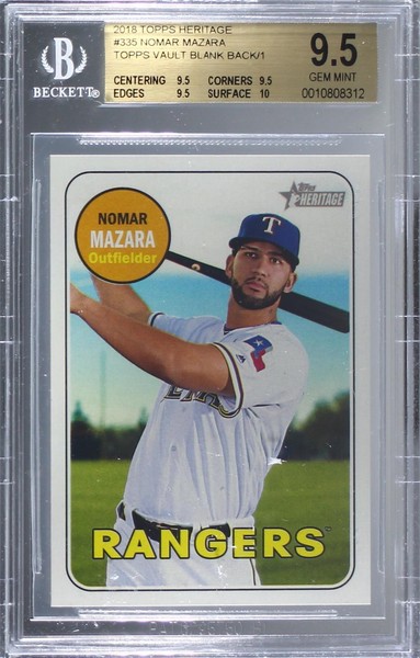 2018 Topps Heritage - Topps Vault #335 Nomar Mazara /1 for sale online ...