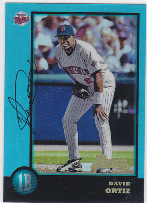 DAVID ORTIZ Big Papi RP RC Baseball ROOKIE CARD Bowman Blue Sapphire ...