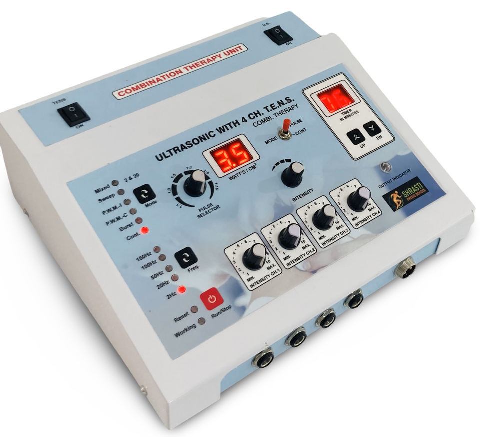 Physiotherapy Machine Four Channel TNS with Ultrasound Therapy Free ...