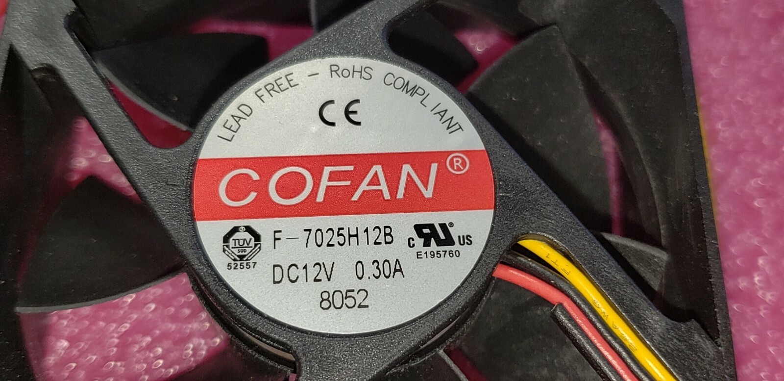 New Cofan F-7025H12B DC Brushless Fan 70x70x25 mm RoHS 3800 RPM | eBay