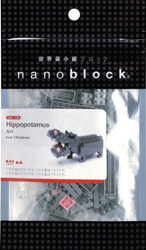 NEW NANOBLOCK Hippopotamus Hippo Nano Block Micro-Sized Building Blocks ...