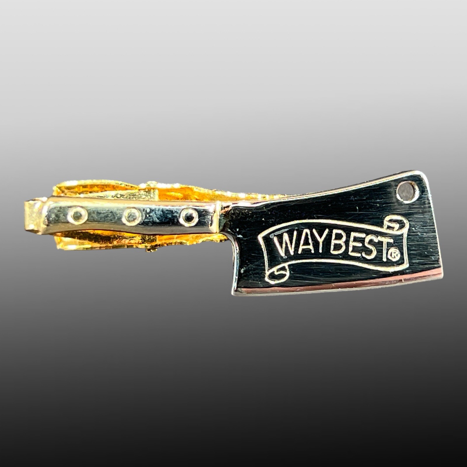 Vintage Waybest Meat Cleaver Tie Clip Butcher - Gem