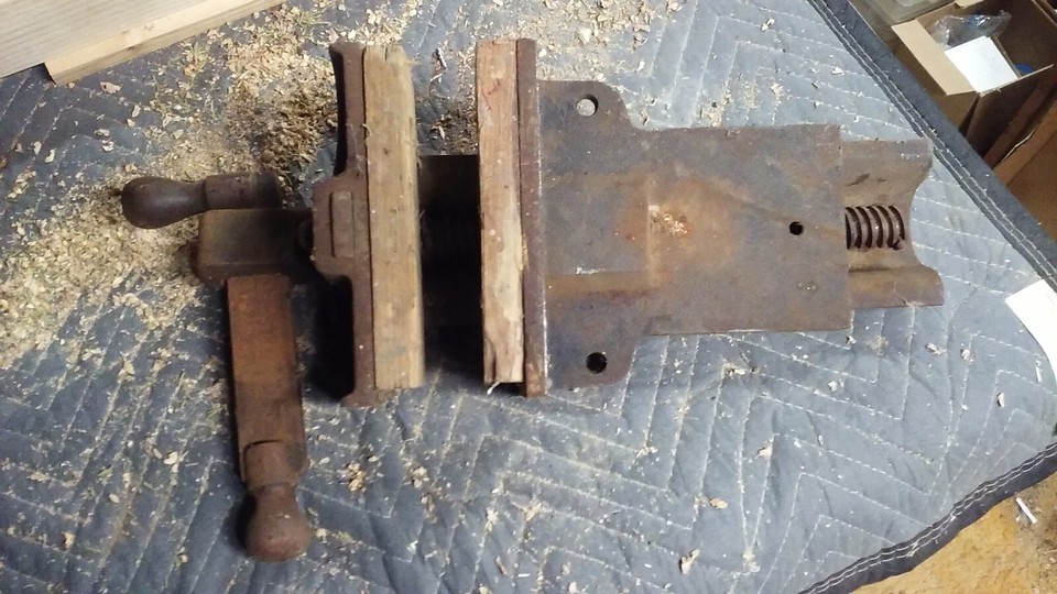 Sheldon under bench vintage 7" woodworkers vise model no. 10 | eBay