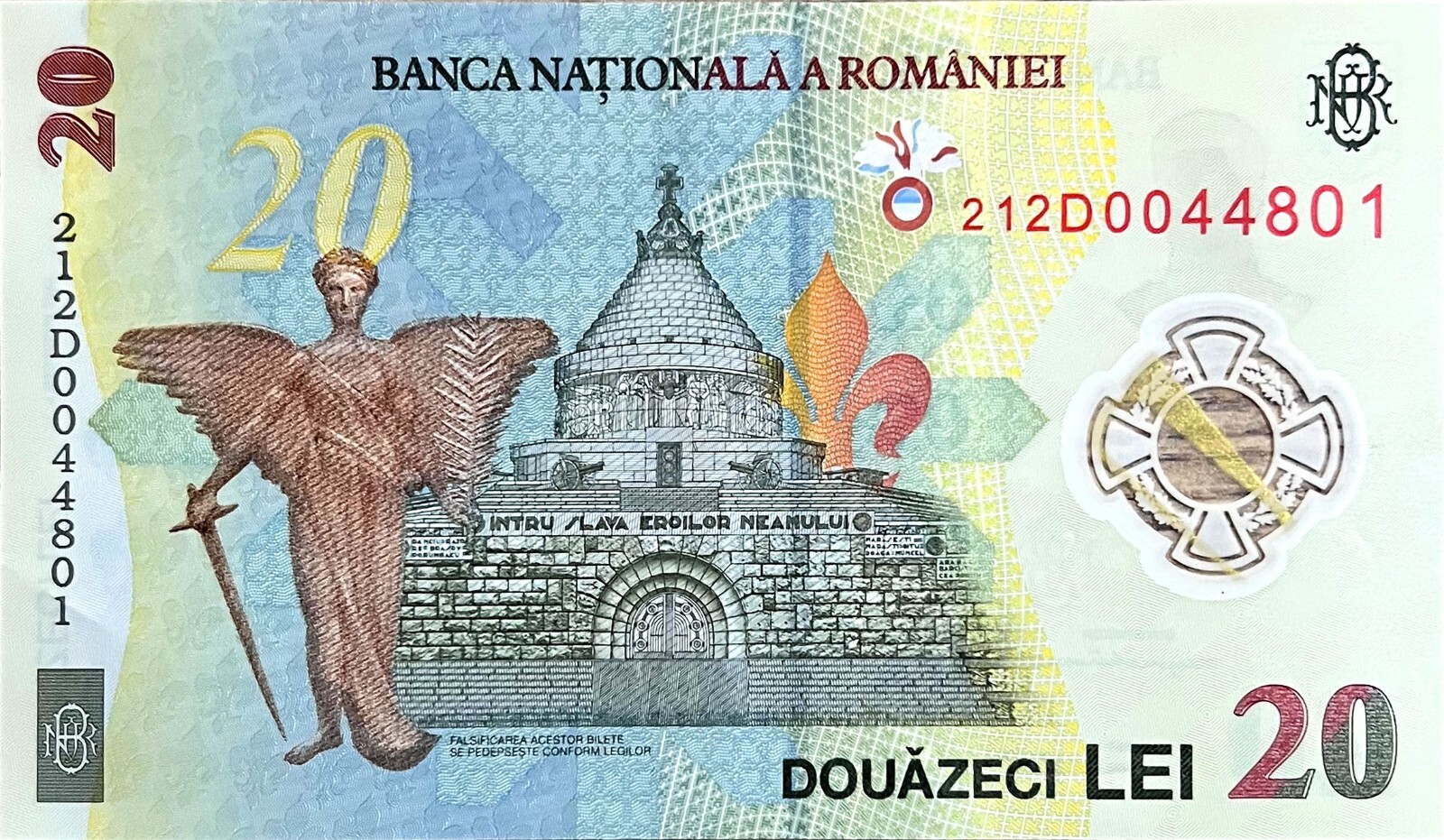ROMANIA 20 LEI BANKNOTE,ECATERINA TEODOROIU,2021,POLYMER,UNC,P-NEW ...
