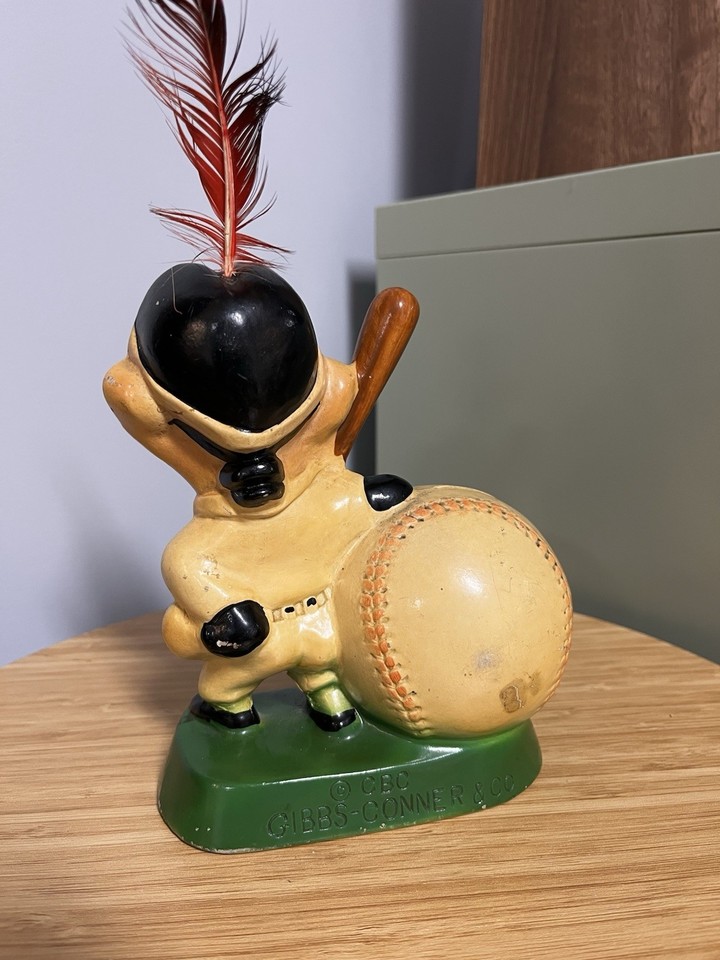 Gibbs & Conner 1940s Cleveland Indians Chief Wahoo Coin Bank Guardians ...