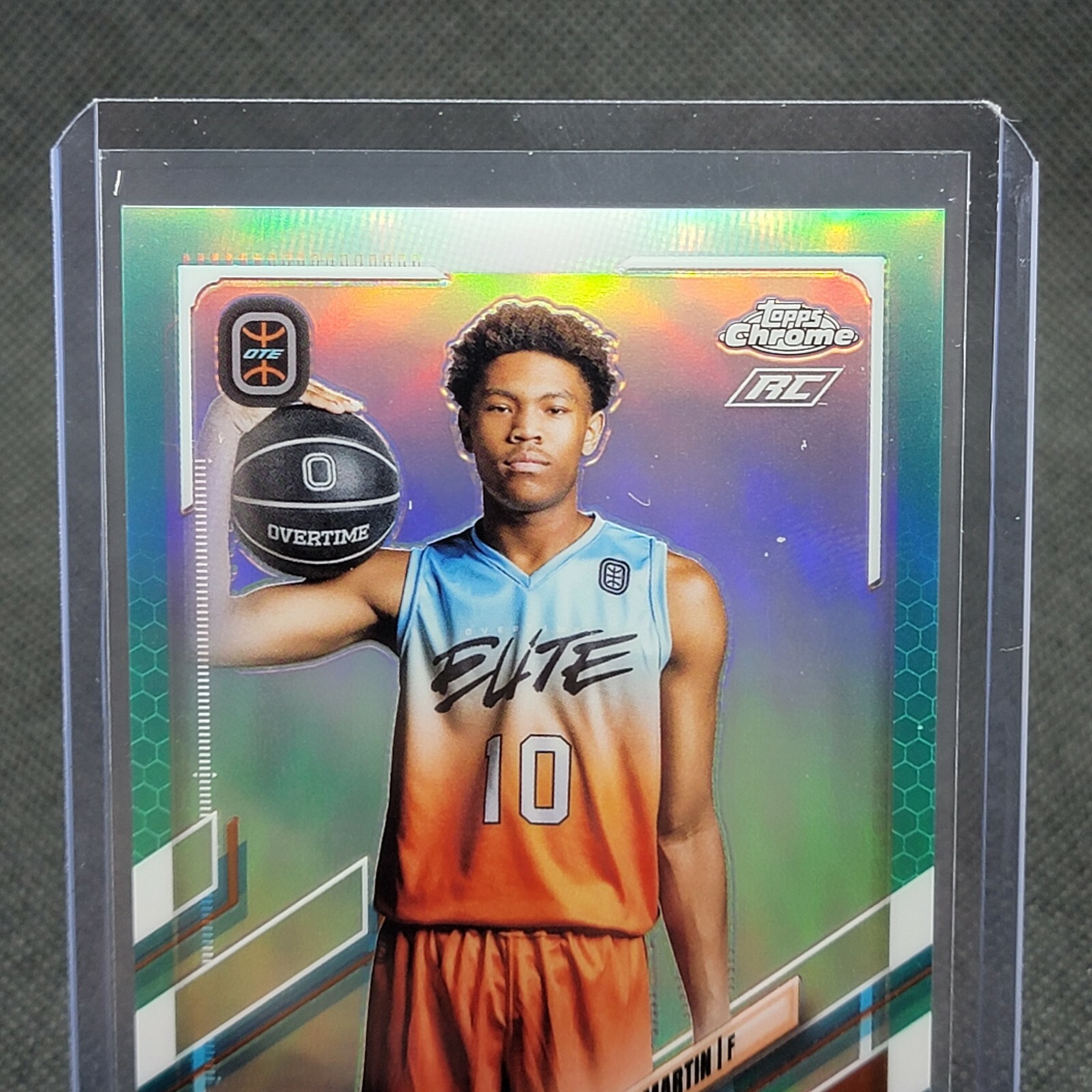 2021-22 Topps Chrome OTE JAYLEN MARTIN #56 AQUA HOLO REFRACTOR RC SP ...