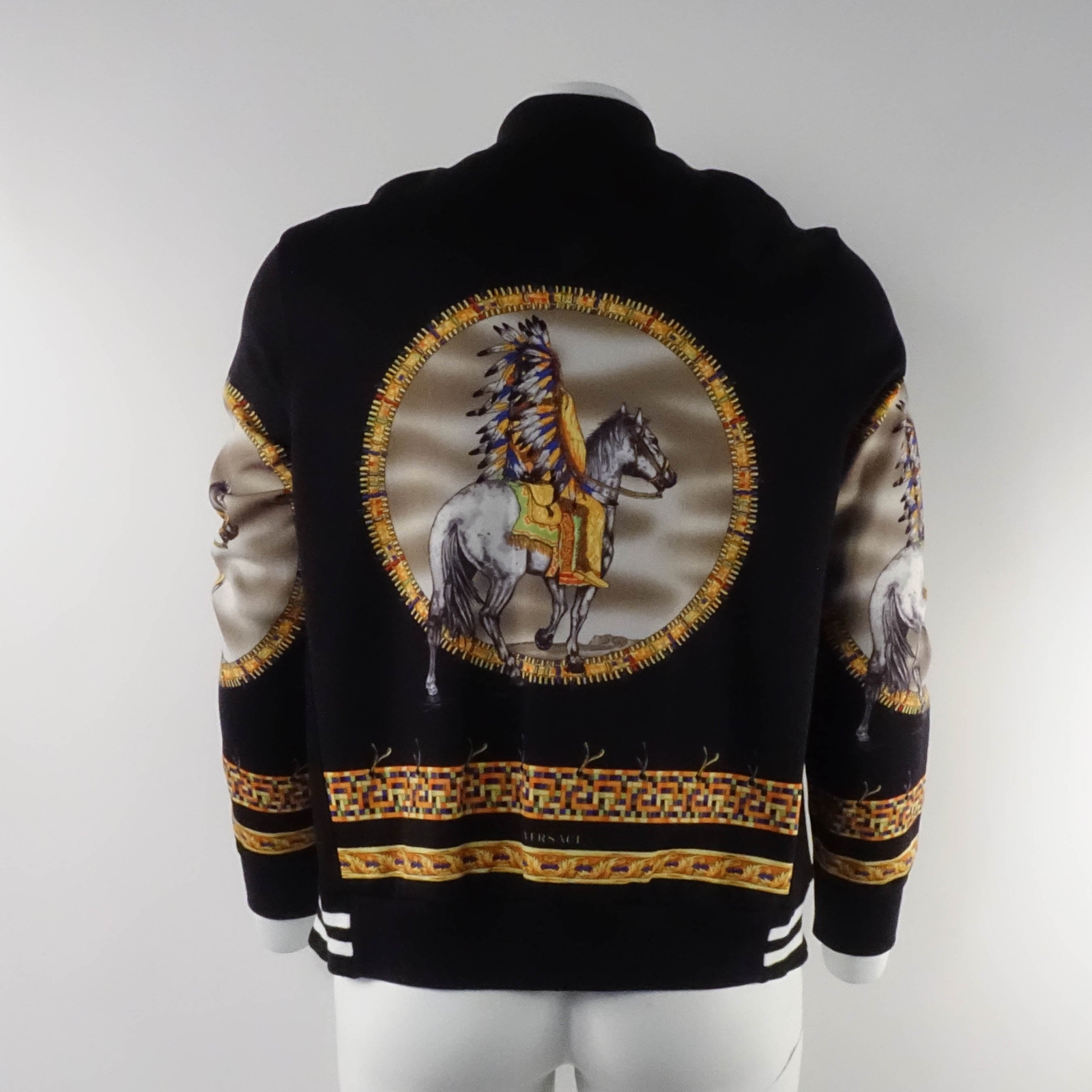 Versace Native American Bomber Jacket. Size 3XL - Gem