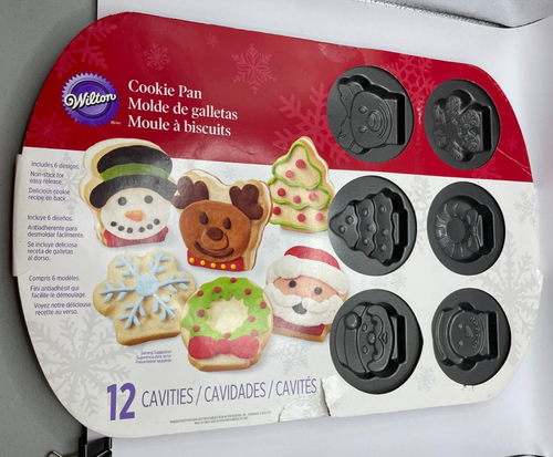 Wilton - Christmas Cookie Sheet Baking Pan Shapes Molds Non Stick ...