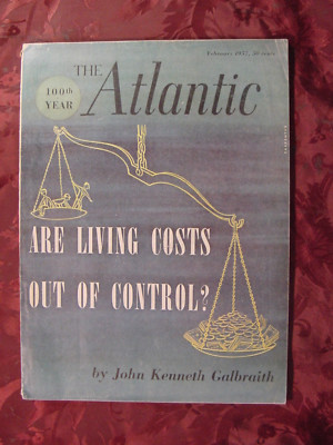 ATLANTIC February 1957 John Kenneth Galbraith Frances Johnson Joseph ...