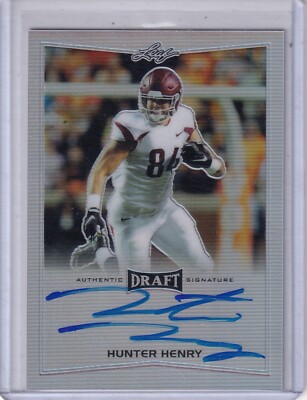 Hunter Henry 2016 Leaf Metal Draft Refractor Rc On Card Auto Sp | eBay