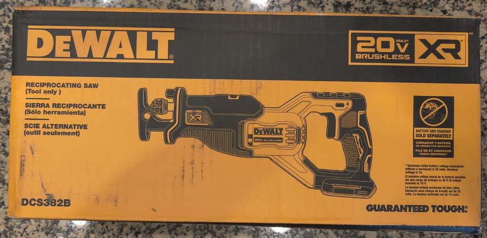NEW DeWalt DCS382B 20V MAX XR Brushless Cordless Reciprocating Saw ...