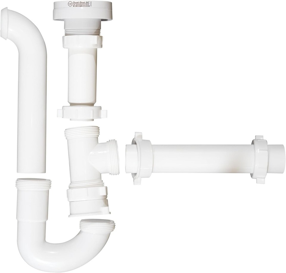 Air Admittance Valve Trap Assembly Kit with 1-1/2" Tuuber Vent 2x ...