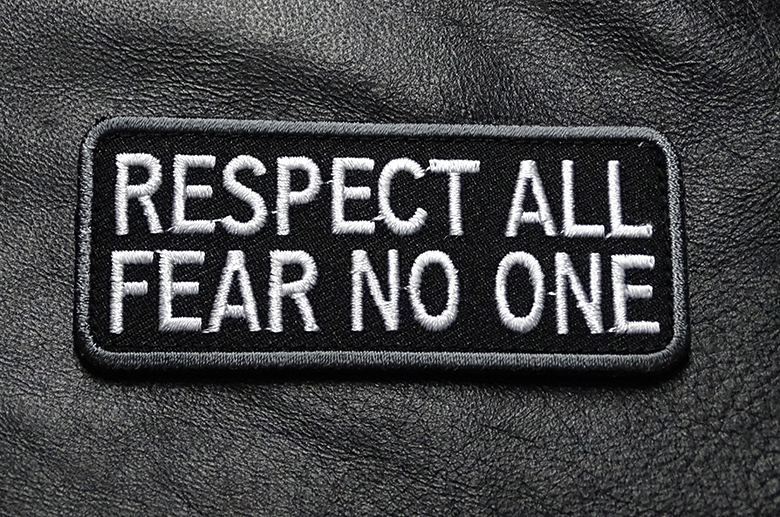 RESPECT ALL FEAR NONE HOOK PATCH | eBay