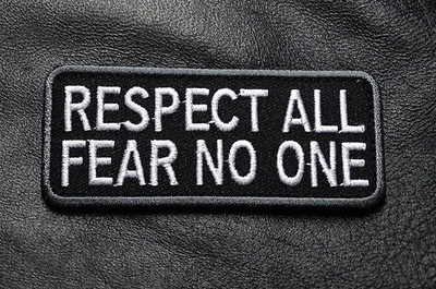 RESPECT ALL FEAR NONE HOOK PATCH | eBay.de