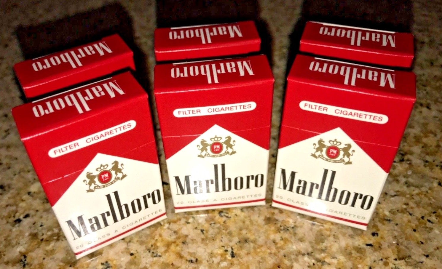 MARLBORO BOX WOOD STICK MATCHES 6 FLIP TOP BOXES MADE IN GERMANY RARE ...