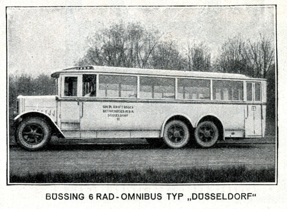 Bussing Bus German ad 1925 6 wheel Omnibus drive Germany advertising ...